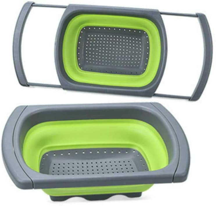 Colador plegable de silicona, paquete de 1, colador de cocina, colador ...