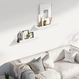 Muzilife, Set of 2 White Wooden Floating Shelves, 12 inch - Walmart.com