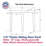 1/4" WHITE PLASTIC SLIDING TRACK 6' LONG - Walmart.com