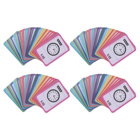 4 Boxes Telling Time Flash Cards Educational Learning Toys Telling Time ...