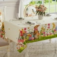 Softalker Easter Tablecloth 60x84inch Spring Tablecloth Easter Vinyl ...