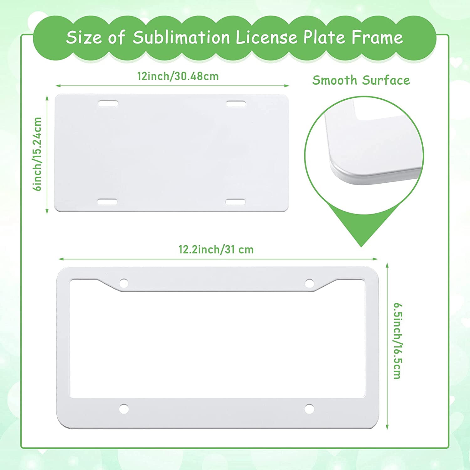 Sublimation License Plate Frame Sublimation Car Tag Heat Thermal ...