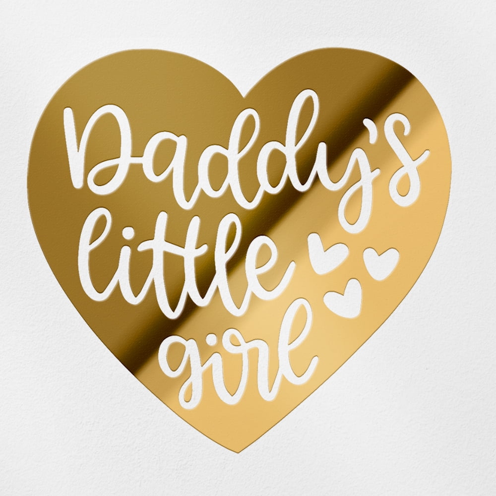 Transparent Decal Stickers Of Daddys Little Girl (Metallic Gold ...