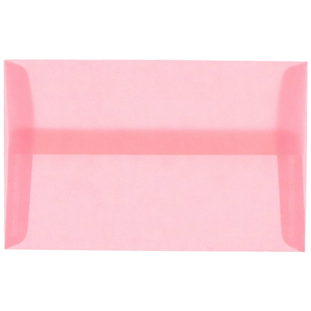 A10 (6 x 9 1/2) Blush Pink Translucent Vellum (see through) Envelope ...