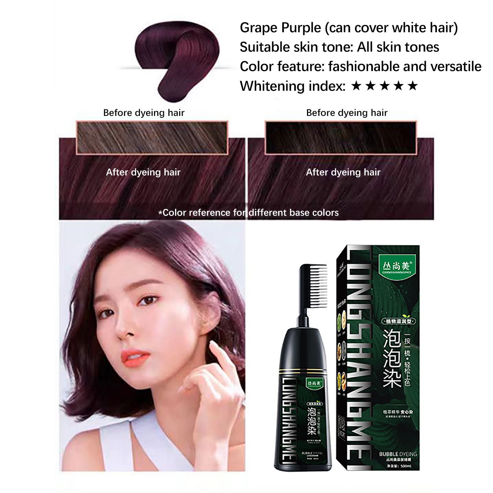 Tinte de Base de Planta onlyliua Color Natural Del Día para Mujeres y ...