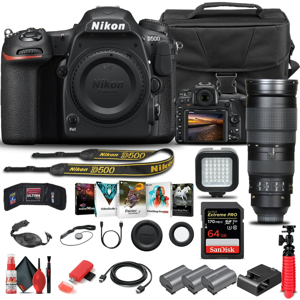 Nikon D500 DSLR Camera Body Only 1559 W/ Nikon 200-500mm Lens ...
