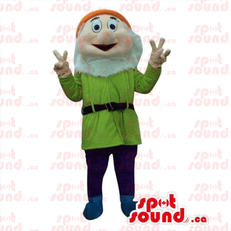 Snow White And The Seven Dwarfs SPOTSOUND Mascot In Green Gear ...