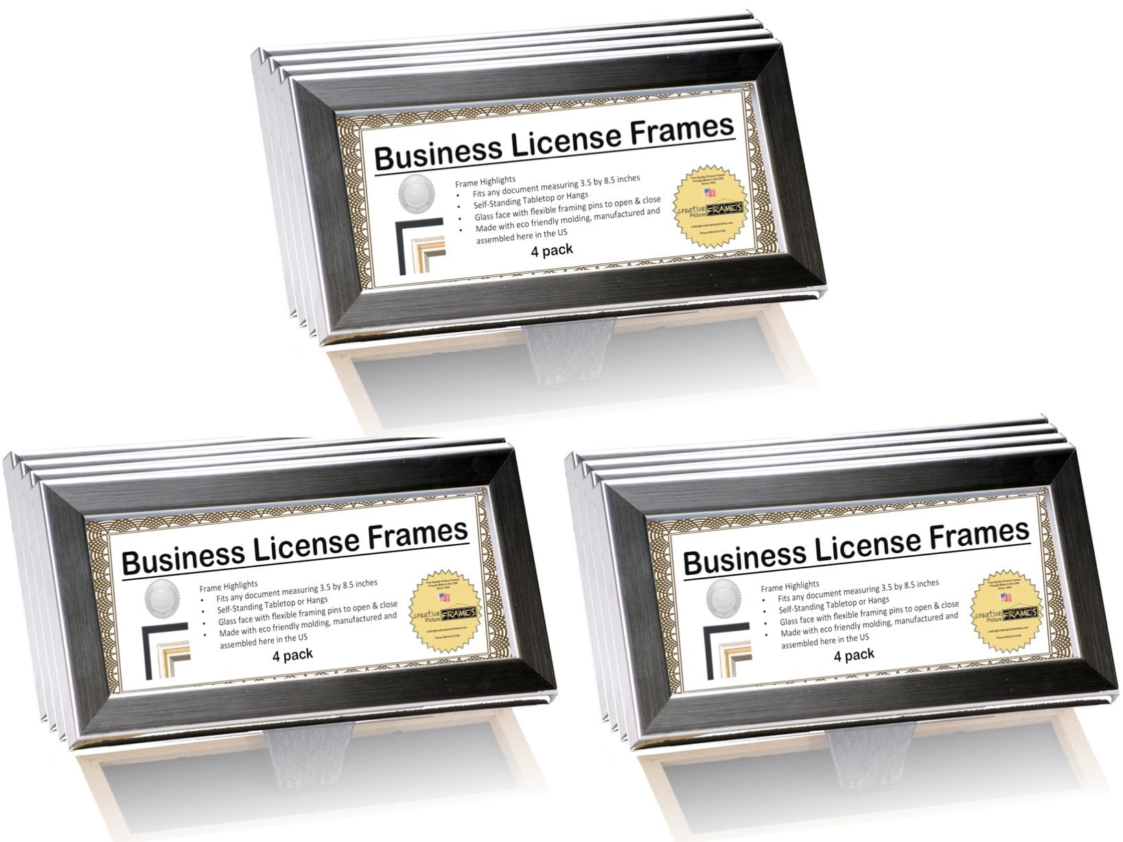 DEA License Frame - Displays any 3.5 by 8.5" Document on Counter ...