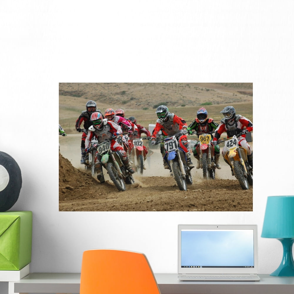Motocross Wall Mural by Wallmonkeys Peel and Stick Graphic (24 in W x ...