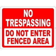 No Trespassing Violators Shot Funny Home Security Sign Shop/Garage Wall ...