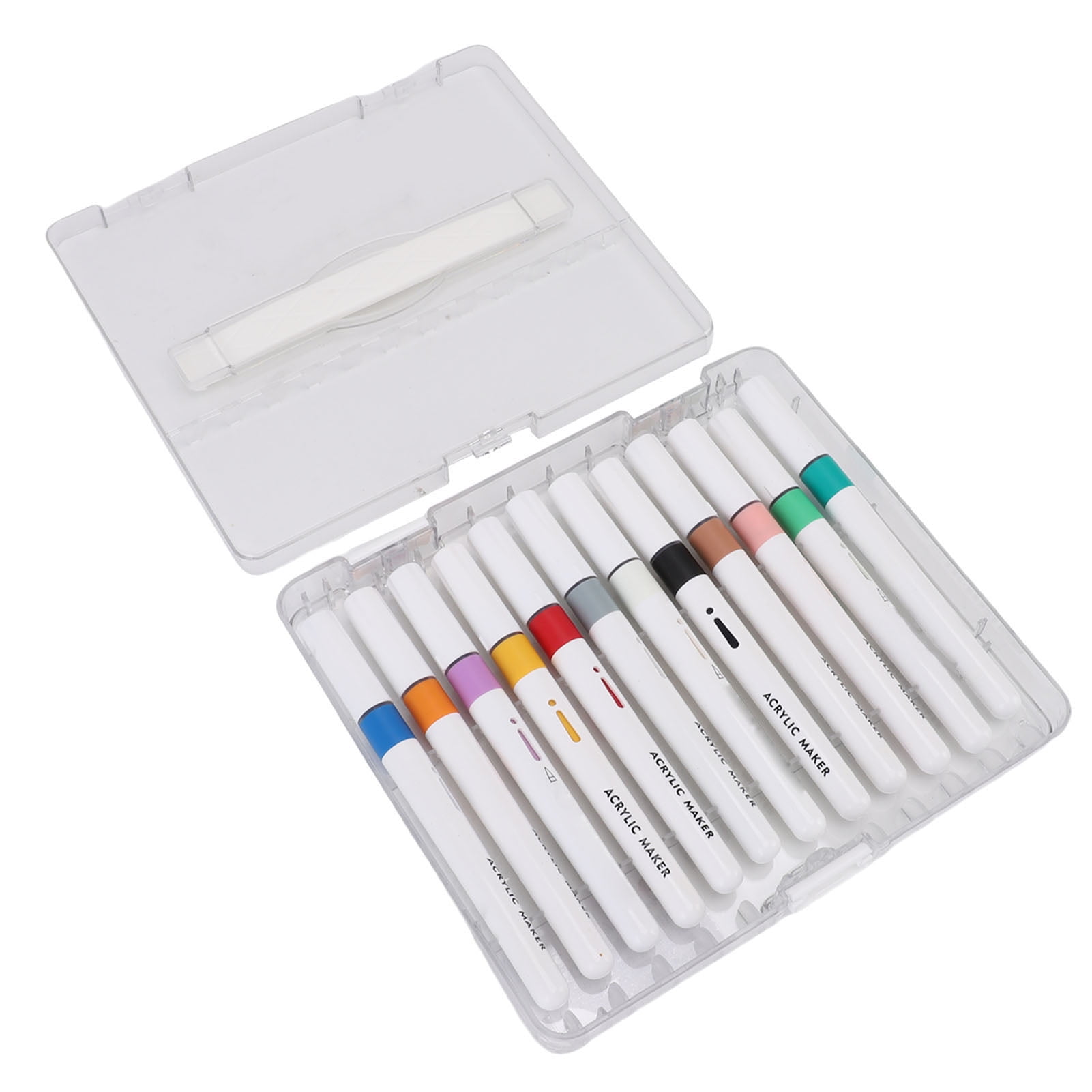 Acrylic Paint Pens, 12 Colors Drawing Pen Smoother Strokes Convenient ...