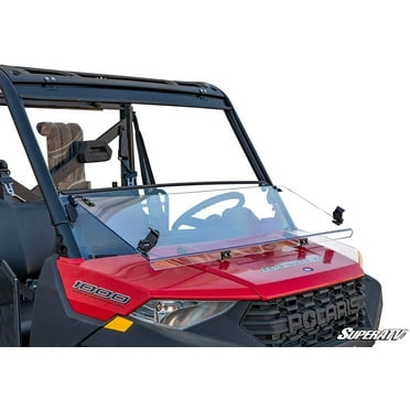 SuperATV Scratch Resistant 3|1 Flip UTV Windshield for 2018+ Polaris ...