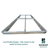 Low Profile Dock Floating Platform Section with Brown Aluminum Decking ...