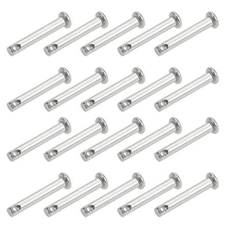 Single Hole Clevis Pins - 4mm x 25mm Flat Head 304 Stainless Steel Link ...
