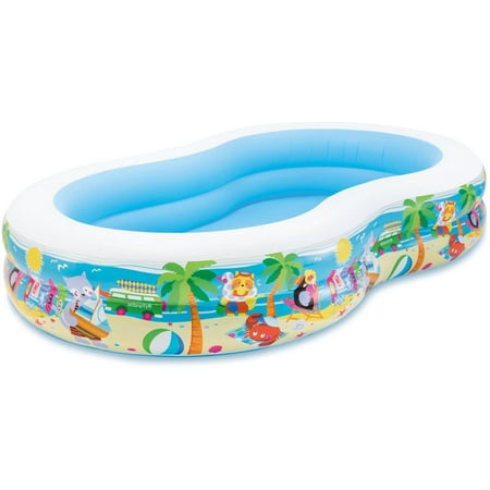 Lagoon Inflatable Pool Family Swim Center Summer Kids Paddling Pool ...