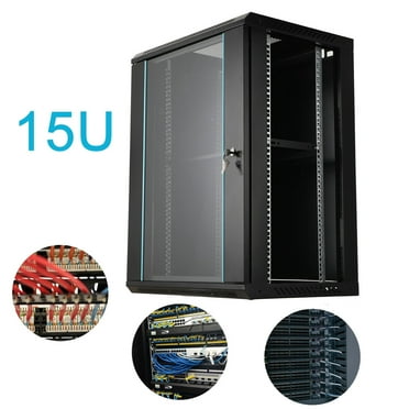 NavePoint 18U Server Rack with Swing Gate - 18U Wall Mount Rack for 19 ...