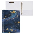 2 Pack PVC Round Ring Binders, 200 Sheet Capacity D-Ring File Folder ...