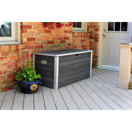 Vita Urbana 49"L x 22"W x 23"H Embossed Vinyl Deck Box, Slate Gray ...