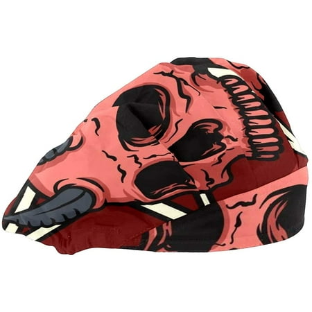 Working Hat Fallen Angel Skeleton Women's and Men's Cap Adjustable Tie ...