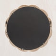 MODE HOME 30" Large Round Decorative Mirror, Whitewashed Wooden Frame ...