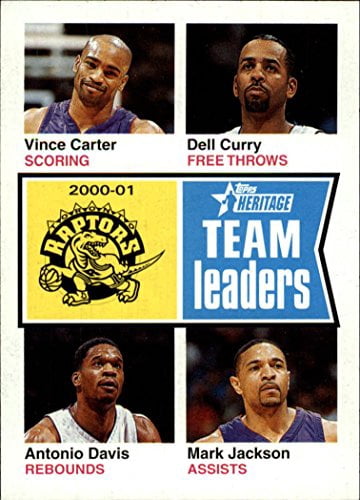 2001-02 Topps Heritage #229 Vince Carter Dell Curry Antonio Davis Mark ...
