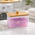 MMJ Storage Bins with Lids Clear Plastic Container with Wood Lid ...
