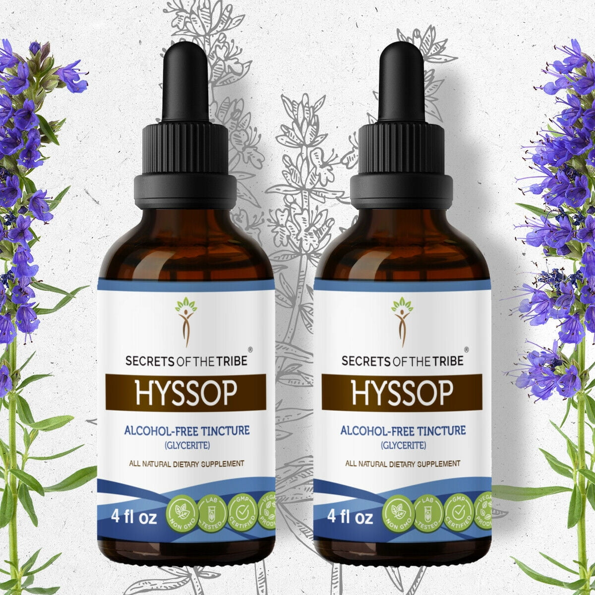 Hyssop Tincture Alcohol-FREE Extract, Organic Hyssop (Hyssopus ...
