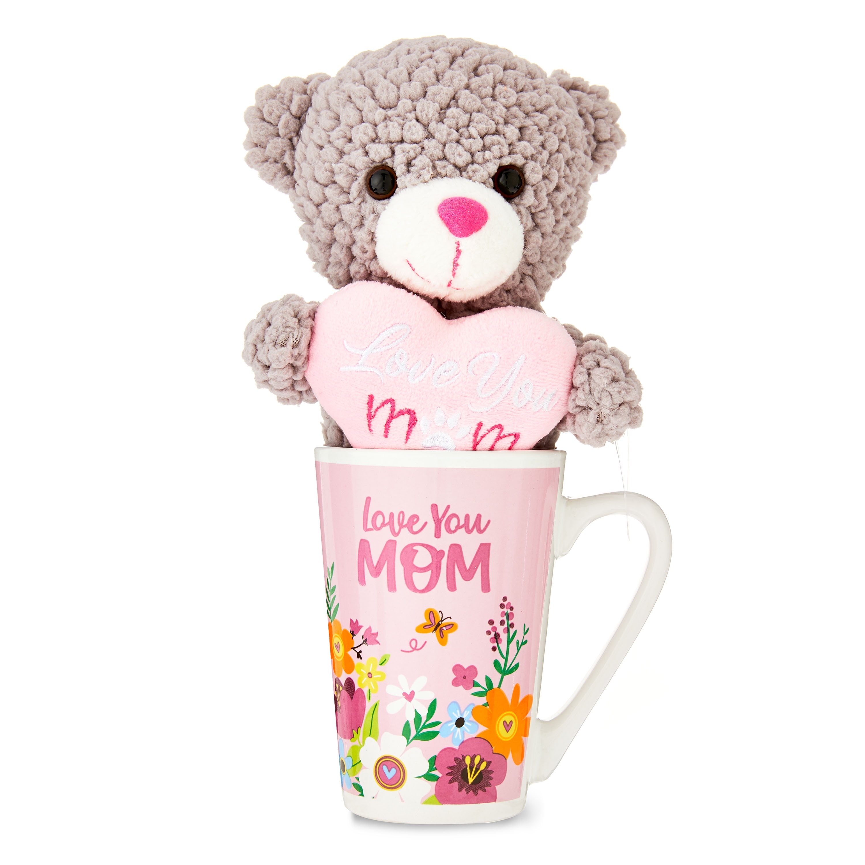 Mother’s Day Plush Toy in Latte Mug, Gray Bear-Way To Celebrate ...