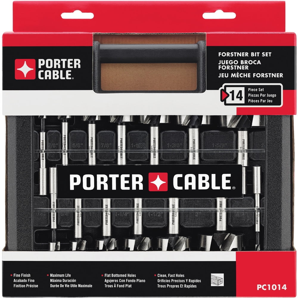 Porter-Cable PC1014 14-Piece Forstner Drill Bit Set - Walmart.com ...