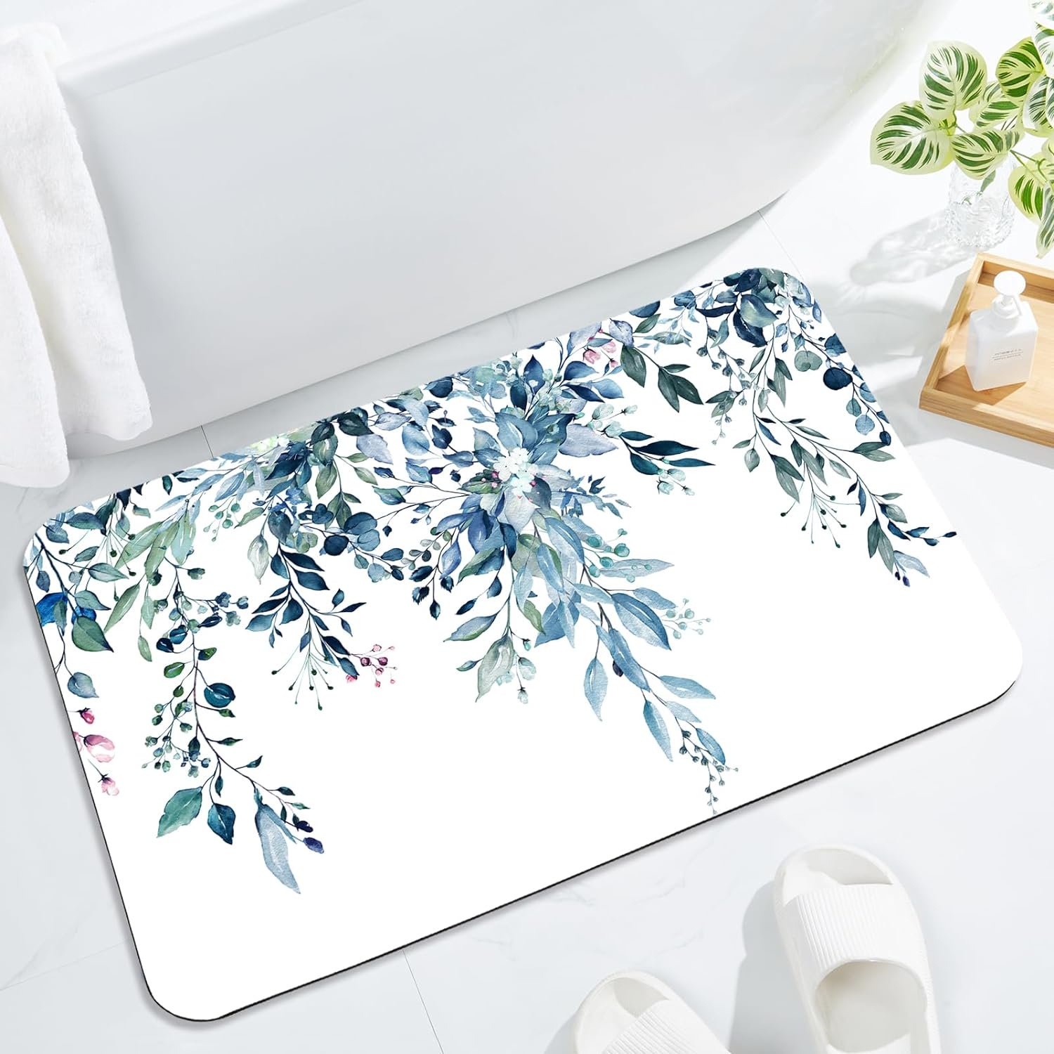 Click here for Ahnsndgzxey88 Eucalyptus Leaves Bath Mat Rug Super... prices