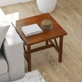 Merrick Lane Rustic End Table, Farmhouse Style Solid Wood Accent Table ...