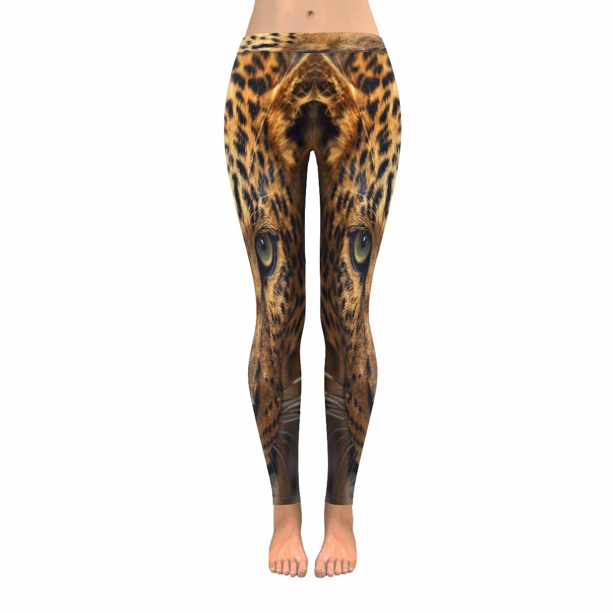 SUNENAT Fashion Angry Leopard Funny Animal Stretchy Capri Leggings ...