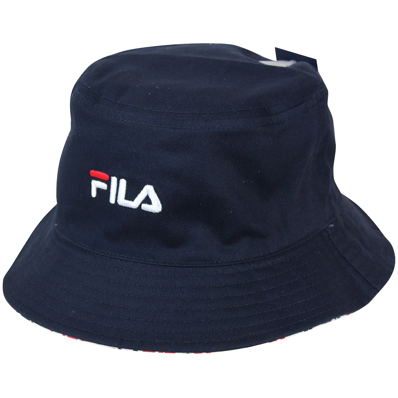 Fila Mens Cotton Bucket Hat Summer Sun Outdoor Cap w Embroidered Logo ...