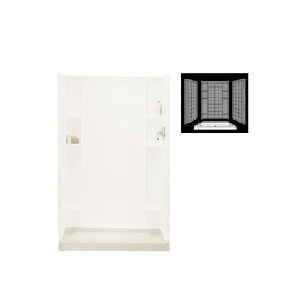 Sterling 72121100 Ensemble 48" x 34" x 5-1/2" Vikrell Shower Pan with ...