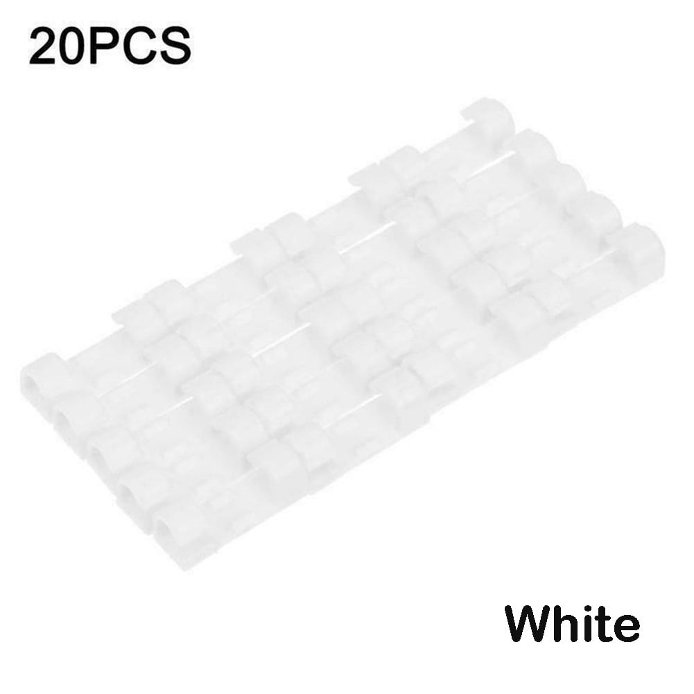 20X Self Adhesive Wire Cable Cord Clips Clamp Wall Table Tidy Holder 20x-self-adhesive-wire-cable-cord-clips-clamp-wall-table-tidy-holder