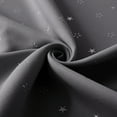 Deconovo Blackout Curtain Panels, Silver Star Print, Grey, 52W x 45L ...