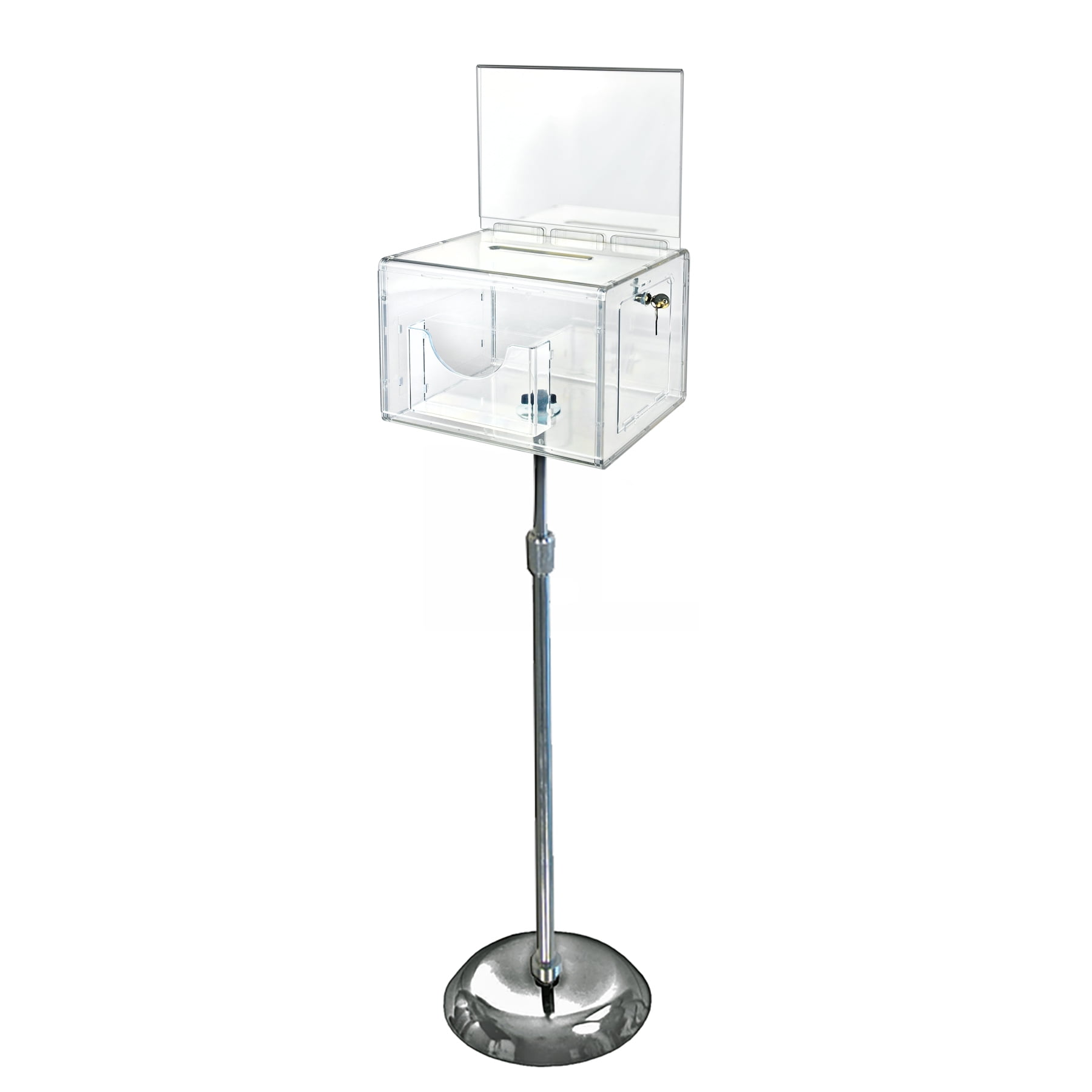206325-CLR Extra Large Clear Suggestion Box on Adjustable Pedestal ...
