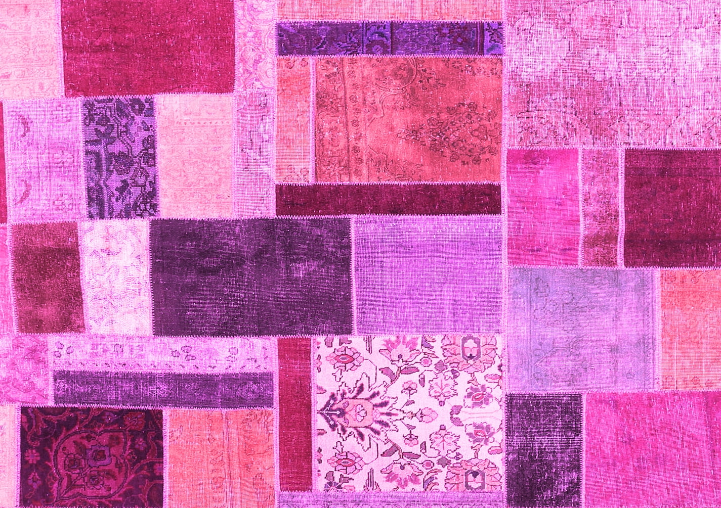 Ahgly Company Indoor Rectangle Patchwork Pink Transitional Area Rugs, 6 ...