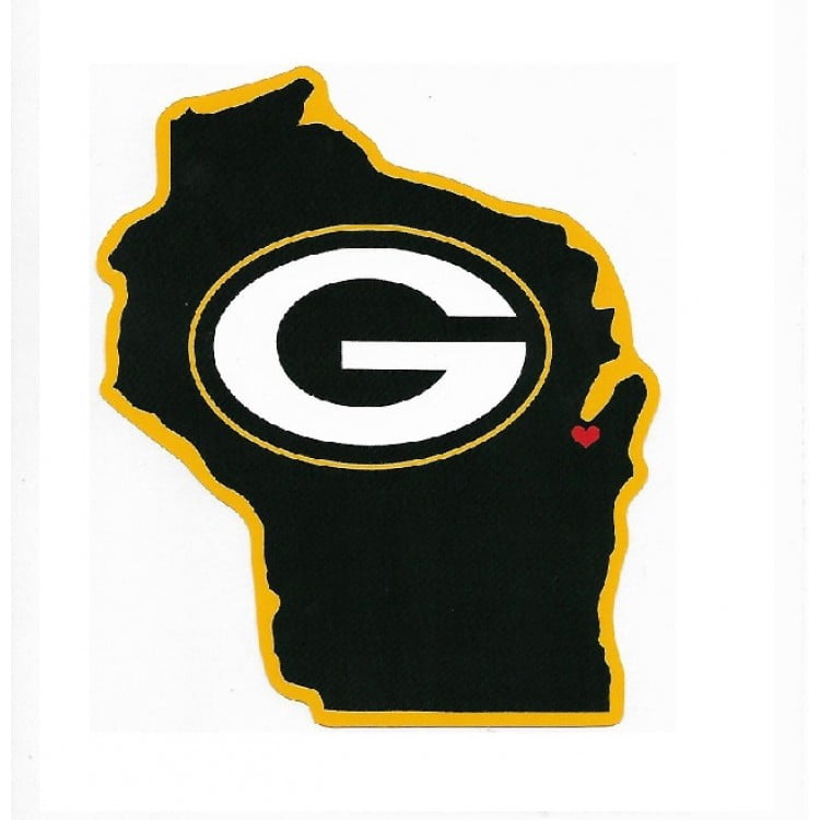 Green Bay Packers Home State Vinyl Sticker | Walmart Canada