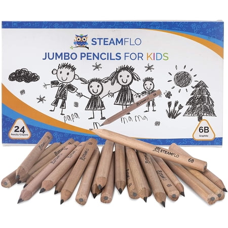 Kids Pencils for Beginners, Toddlers and Preschoolers with Jumbo ...