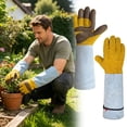 Long-Gardening-Gloves for Women/Men - Thorn Proof Cowhide Leather Rose ...