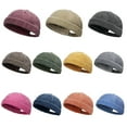 Hip Hop Hat Rolled-Cuff Harbour Caps Distressed Brimless Skull Hat ...