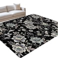 Damask Florals 2.7'x5' Rug for Office Desk Chair Area Small Bedroom ...