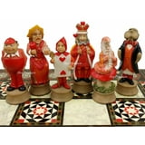 Alice in Wonderland Fantasy Chess Set W/ 17" Mosaic Color Board ...