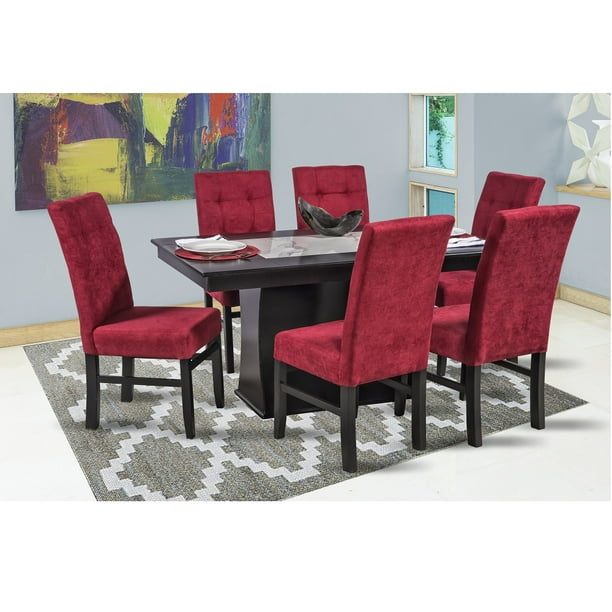 Comedor Rubí MOBILKRAFT 6 Sillas Madera Rectangular Estilo ...