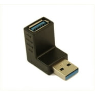 USB 2.0 RIGHT Facing A Male to A Female 90 Degree Right Angle Adapter ...