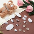 120Pcs 6 Styles Plastic Safety Craft Eyes for Making with Spacer Oval ...