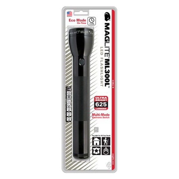 Maglite ML300L LED 3-Cell D Flashlight, Black – BrickSeek