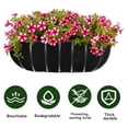4 Pack 30 Inch Black Felt Window Box Liners- Fabric Trough Planter ...