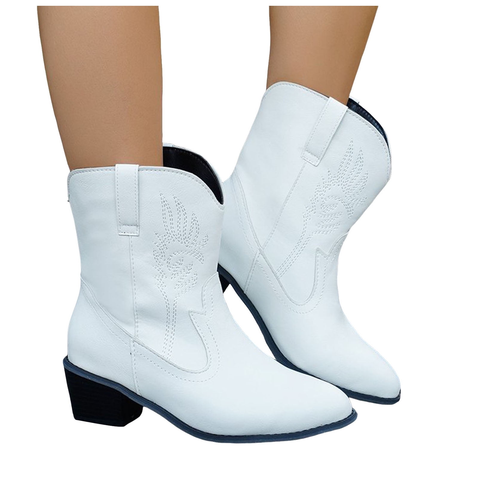 Click here for Oyedens Womens Wide Mid Calf Cowboy Cowgirl Boots... prices